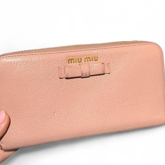 Miu Miu | Accessories | Vintage Authentic Miu Miu Blush Pink Leather ...
